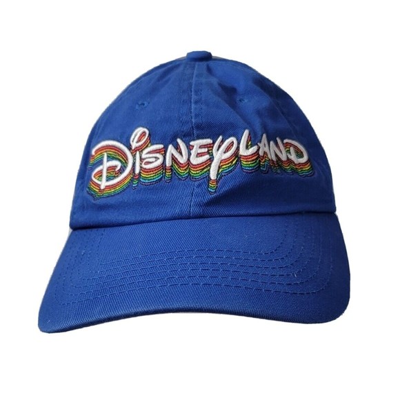 Disney | Accessories | Disneyland Rainbow Logo Blue Baseball Hat Disney ...